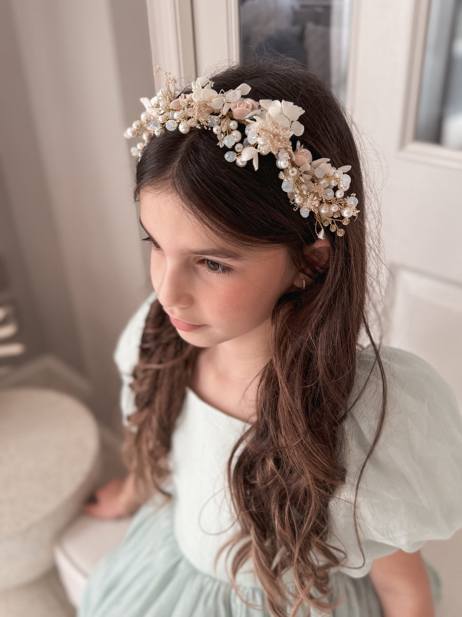 Hadley Girls Pearl Flower Headband – A Little Lacey