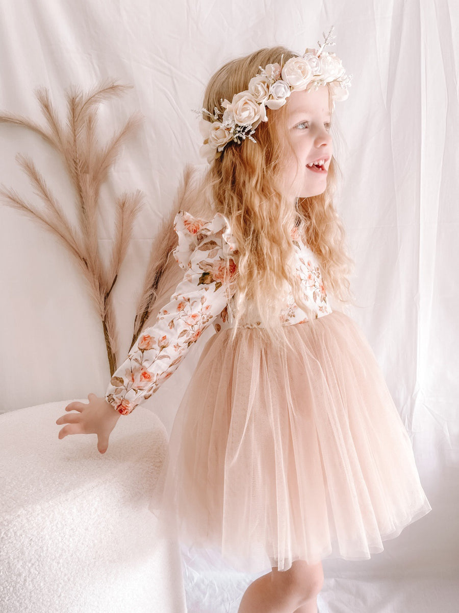 Millie Rose Girls Long Sleeve Dress – A Little Lacey
